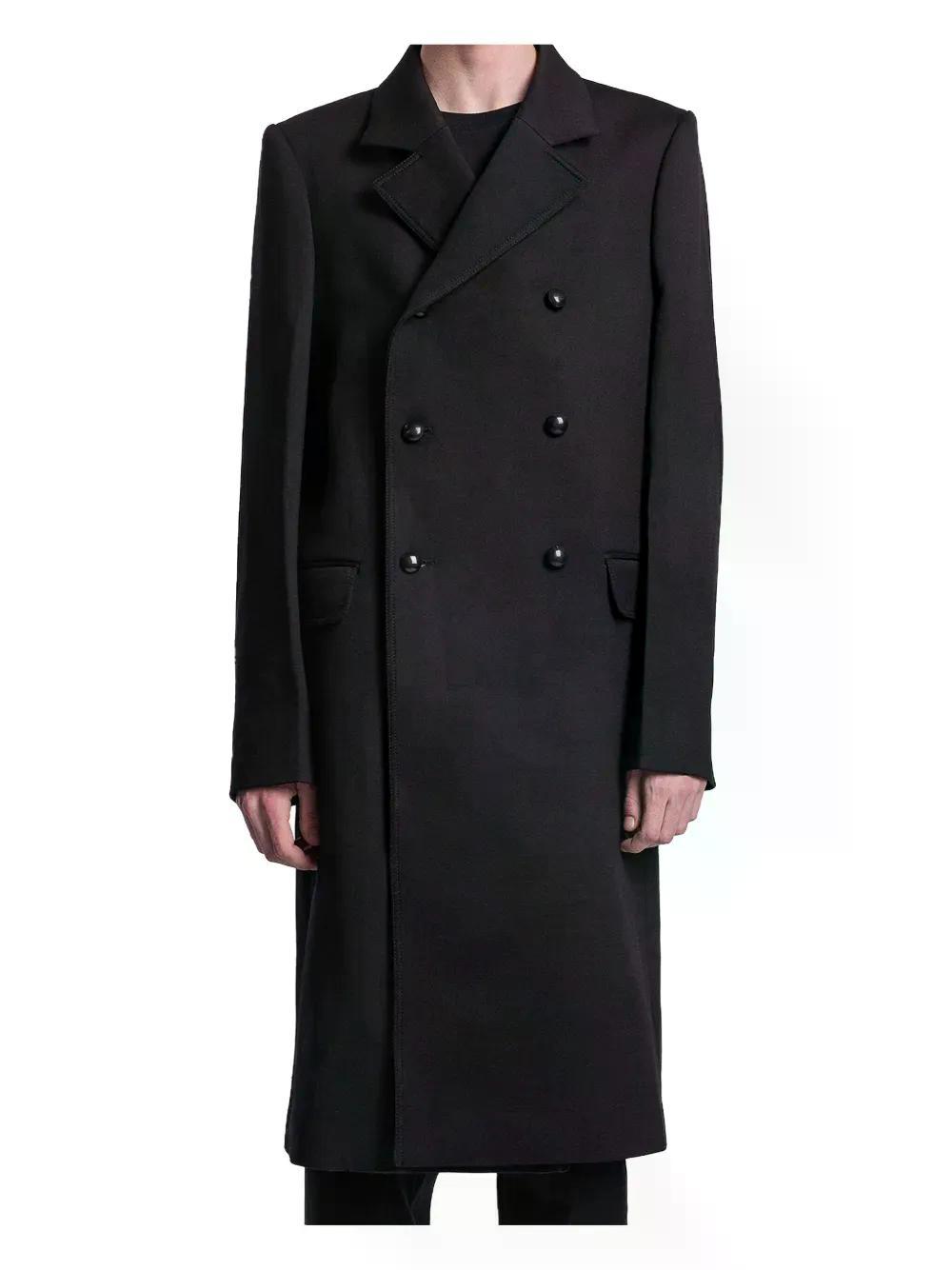 ジャケット・アウター NAMACHEKO -23ss Double Breasted Coat- Namacheko Double-Breasted Coat - Black | Editorialist