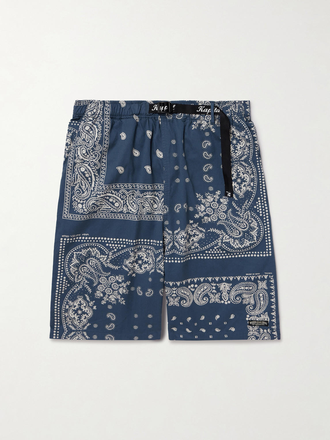 KAPITAL Straight-Leg Bandana-Print Cotton-Twill Shorts