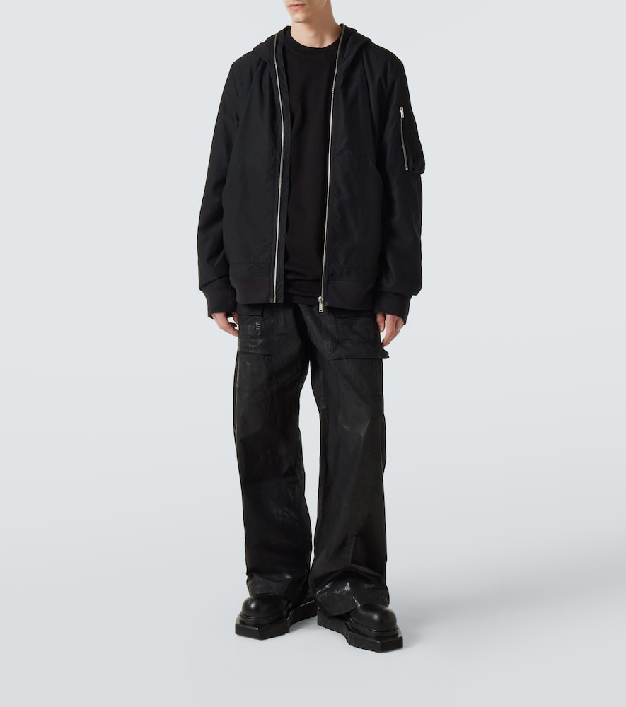 RICK OWENS Rick Owens Black Ripstop Hooded Jacket