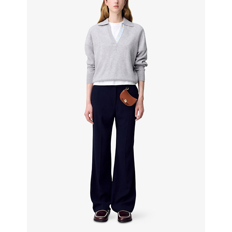 CLAUDIE PIERLOT CLAUDIE PIERLOT Tailored Straight-Leg Mid-Rise Trousers