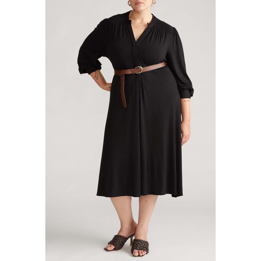 UNIVERSAL STANDARD Long Sleeve Liquid Dress