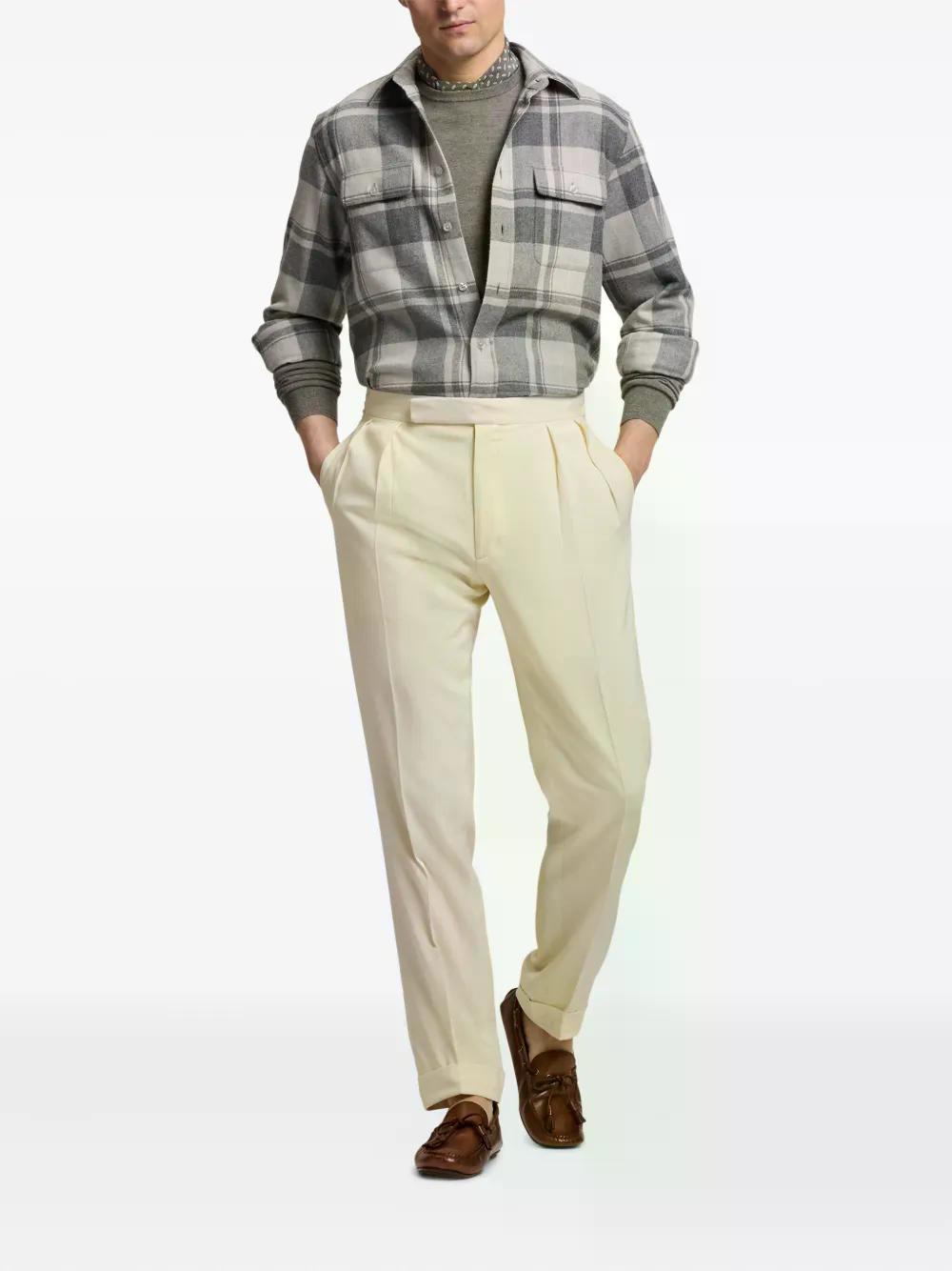 RALPH LAUREN PURPLE LABEL checked pocket shirt