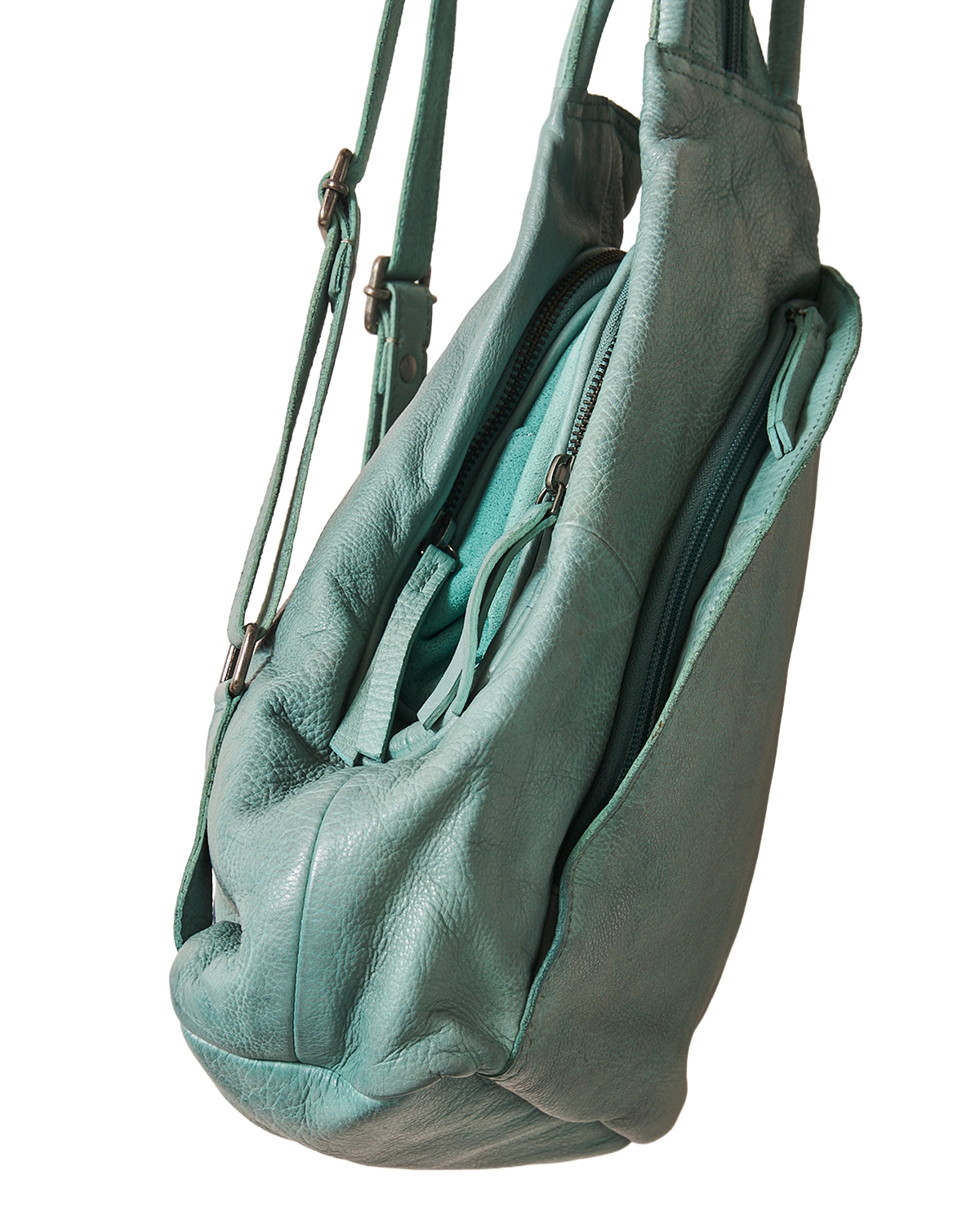 Free People We The Free Bronko Emerald Green backpack Free People We The Free Bronko Leather Backpack - Caramel  main image 2