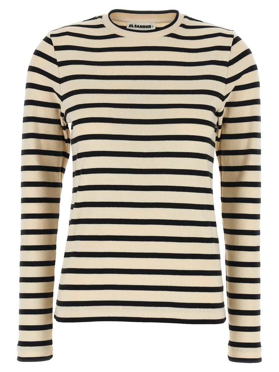 Jil Sander Bluejay Striped Long Sleeve Top In Multicolour Jil Sander Bluejay Striped Long Sleeve Top In Multicolour