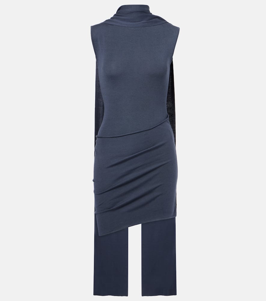 Aya Muse Merano Knit Mini Dress - Blue | Editorialist