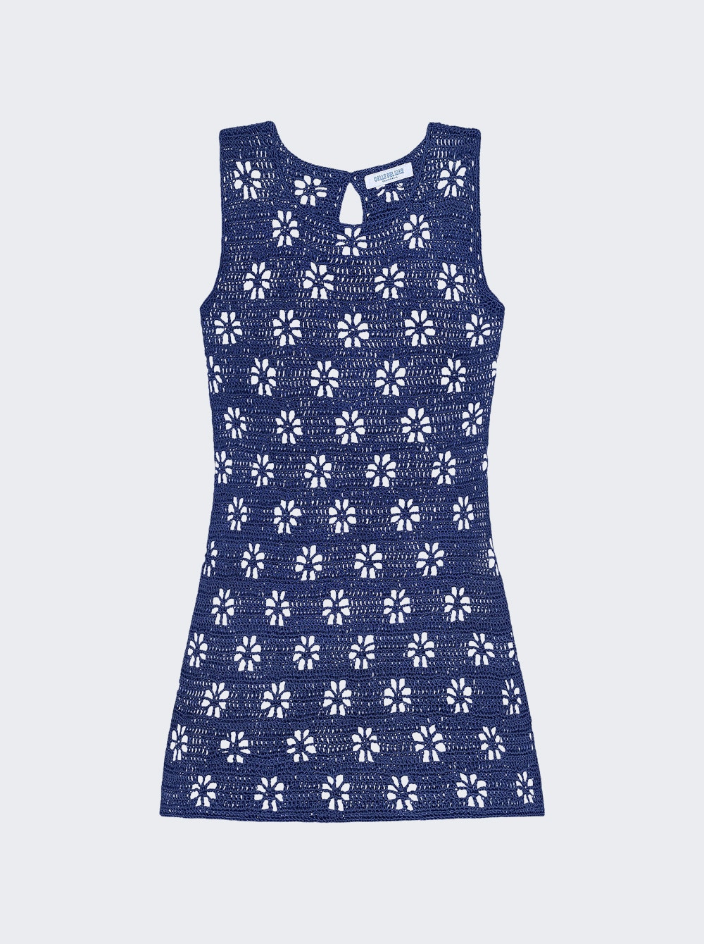 CALLE DEL MAR Floral Crochet Mini Dress