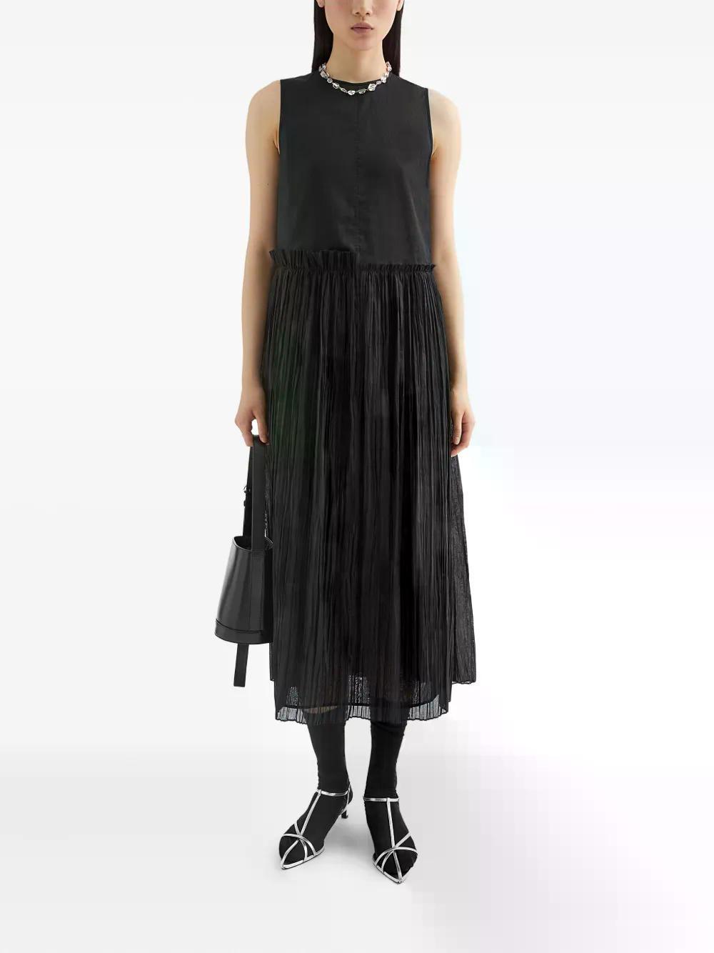 JIL SANDER Pleated Sleeveless Dress