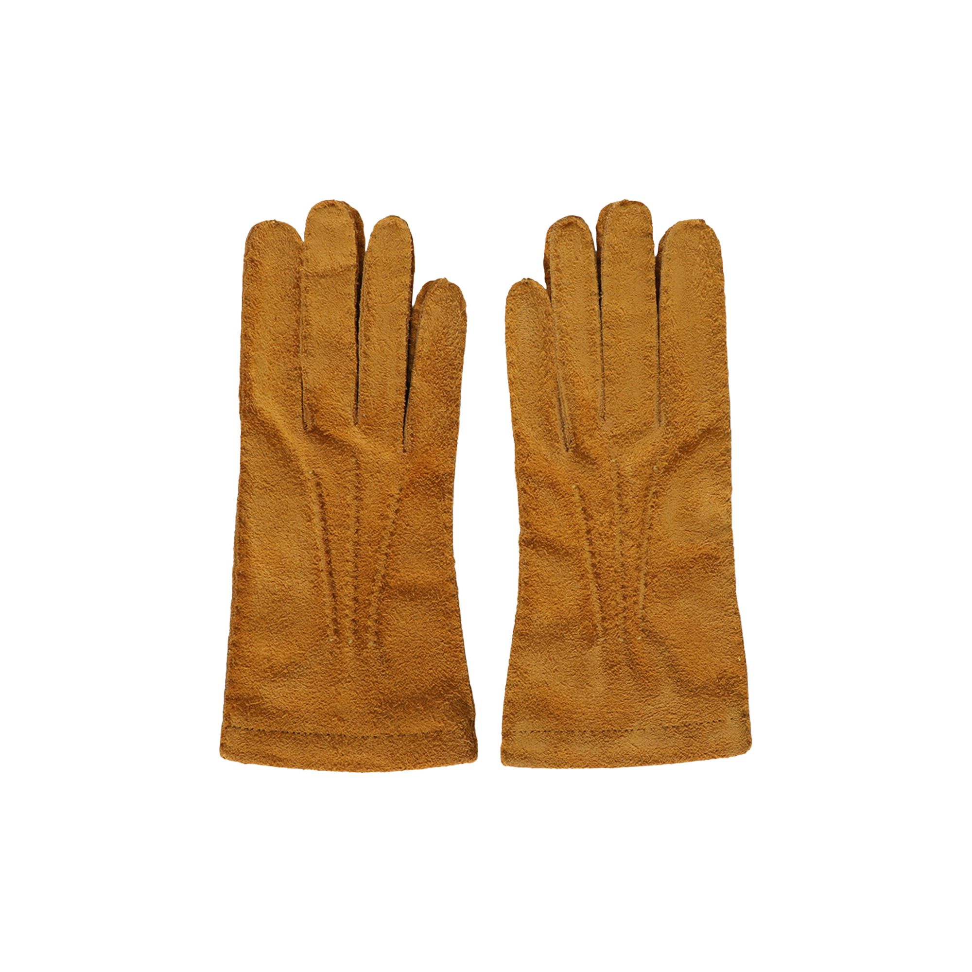 Miu Miu Suede Gloves - Tan | Editorialist