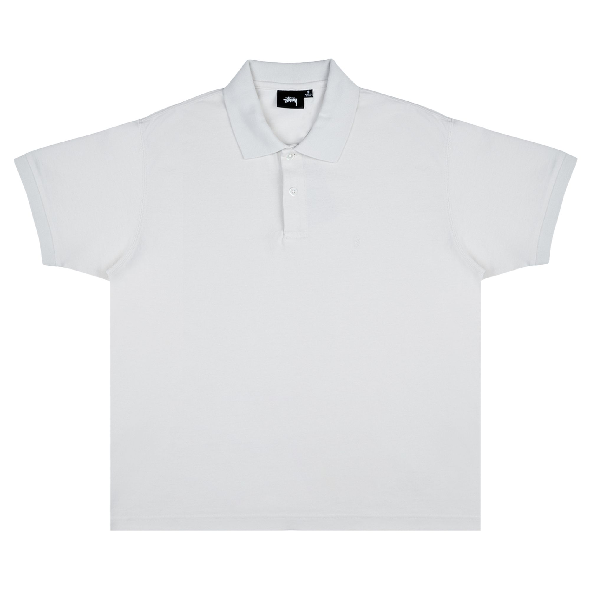 StüSsy Pigment Dyed Pique Polo - Black | Editorialist