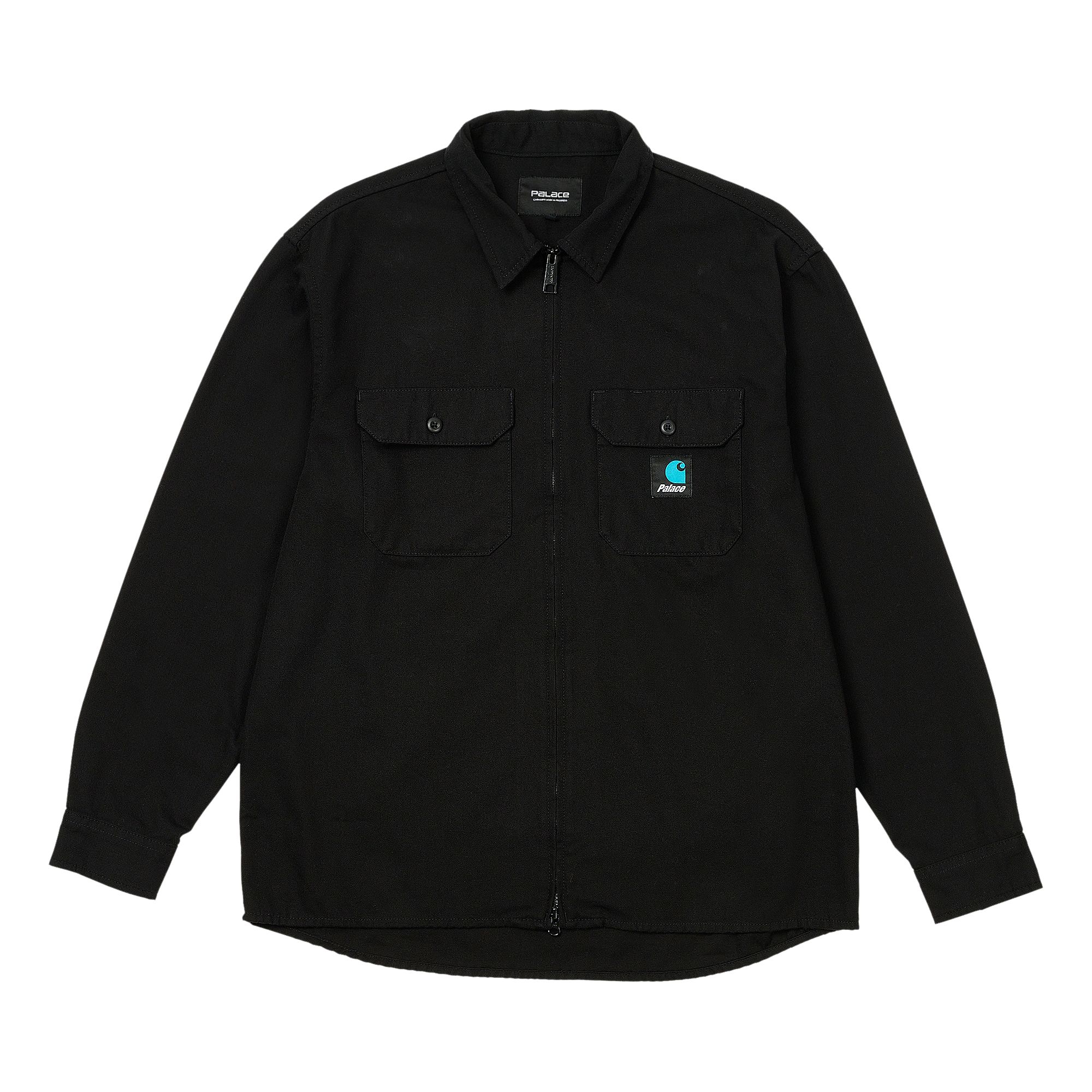 Palace X Carhartt Wip Milford Shirt - Black | Editorialist Palace X Carhartt Wip Milford Shirt - Black | Editorialist