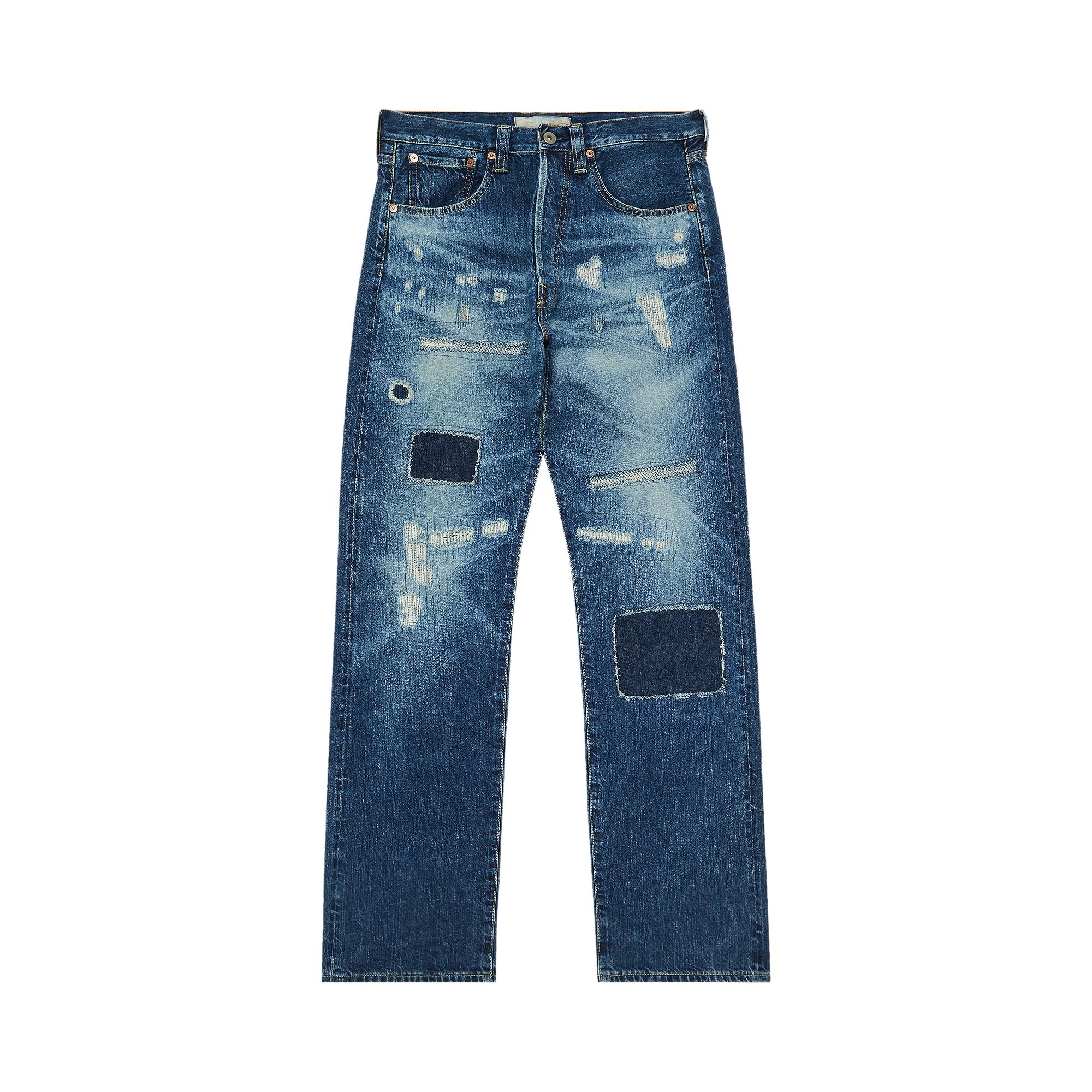 Junya Watanabe Washed Denim Jeans In Blue - 45% Off