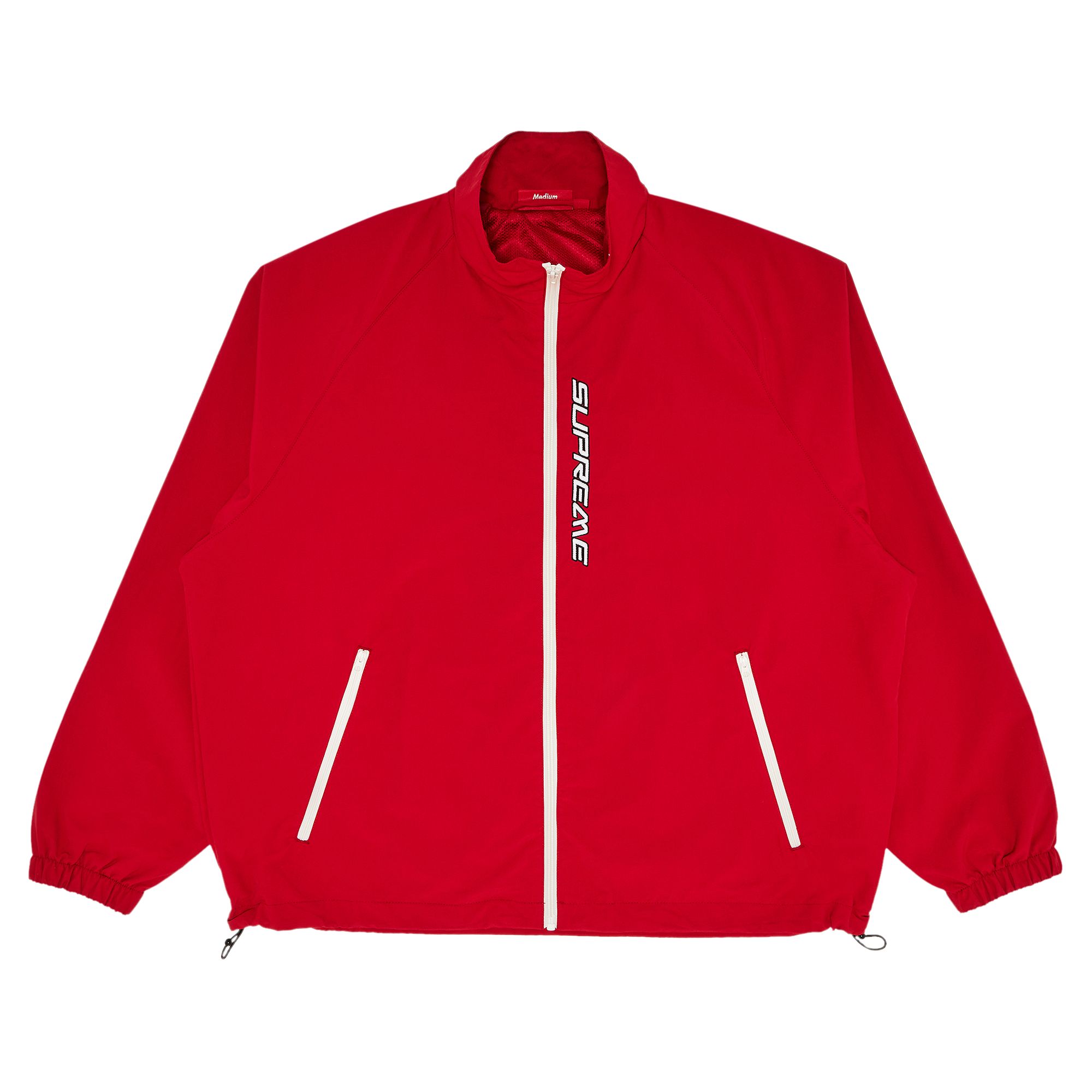 Supreme Contrast Zip Track Jacket - Red | Editorialist