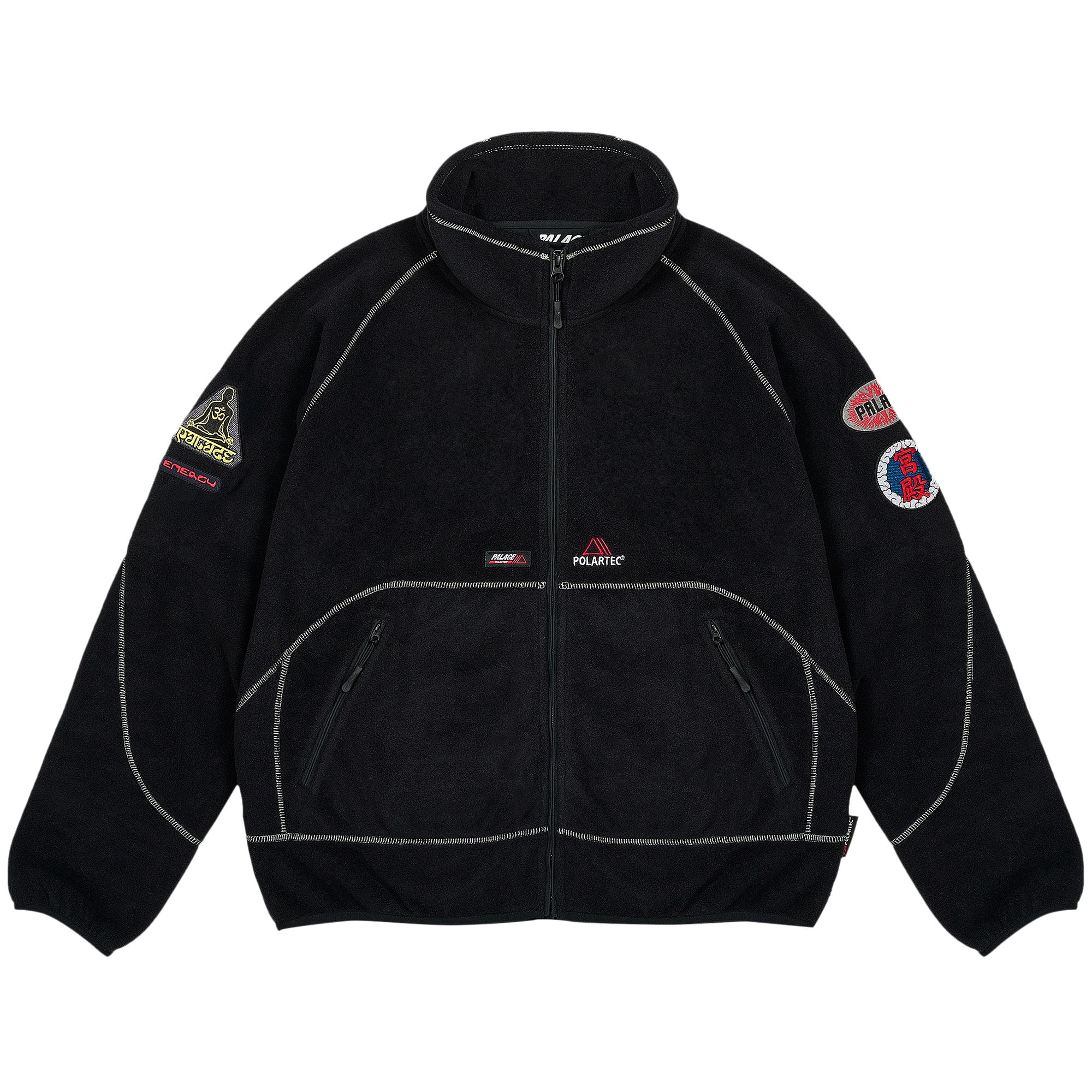 小物 Palace Polartec Boney X/XL PALACE Polartec Full Zip Funnel - Black | Editorialist