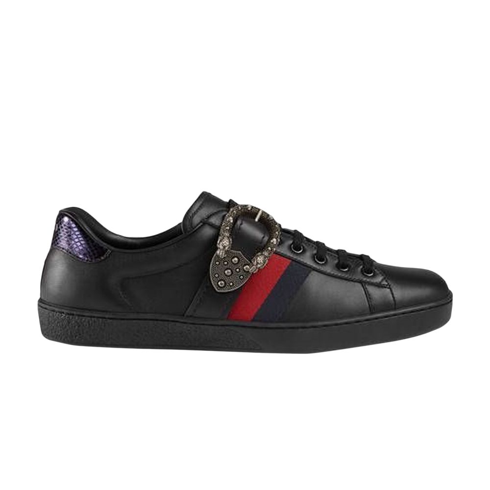 Gucci Ace Low 'Dionysus Buckle Black Editorialist
