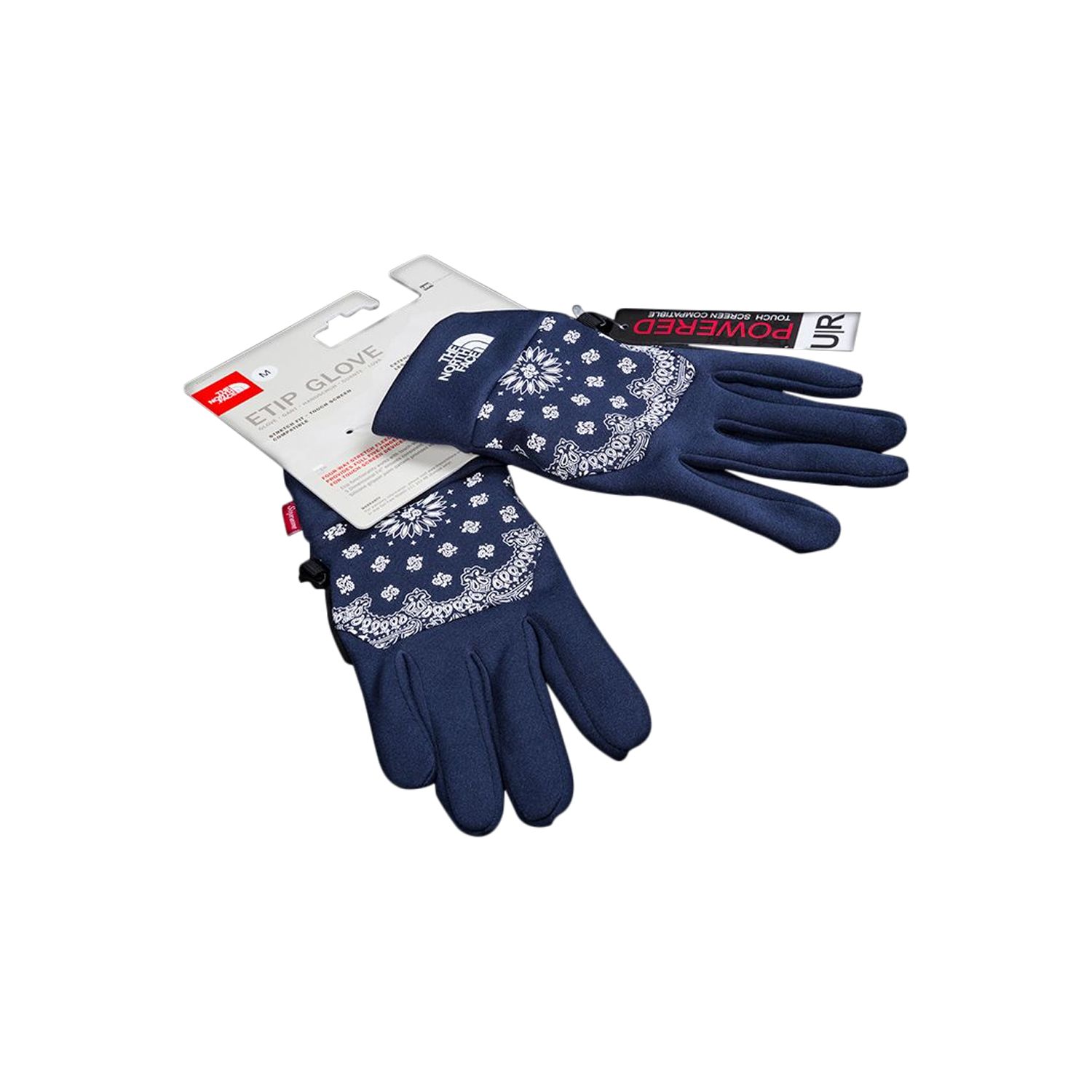 Supreme × NORTH FACE Bandana Etip Glove Supreme X The North Face Bandana Etip Gloves - Blue