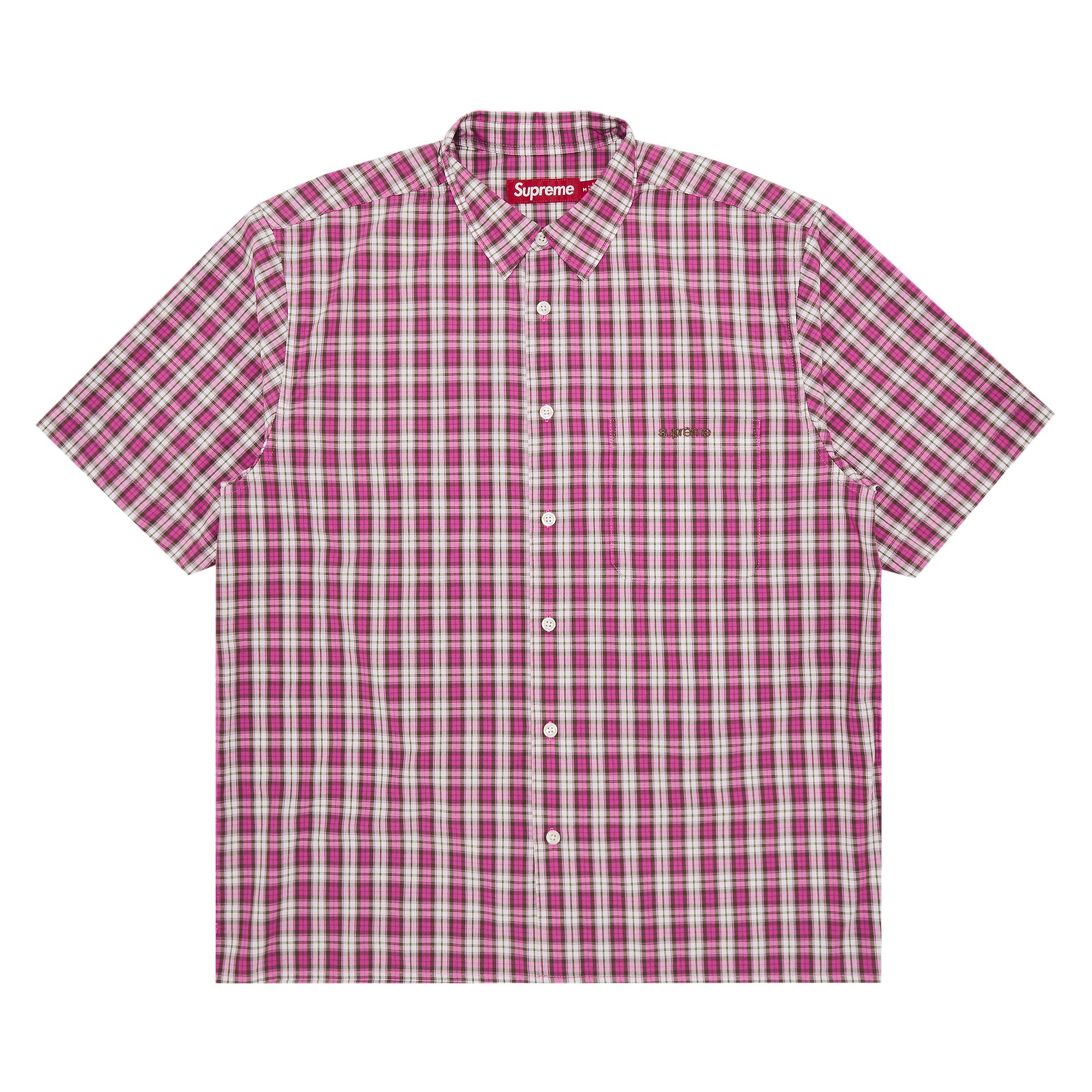 Supreme Mini Plaid Shirt - Pink | Editorialist