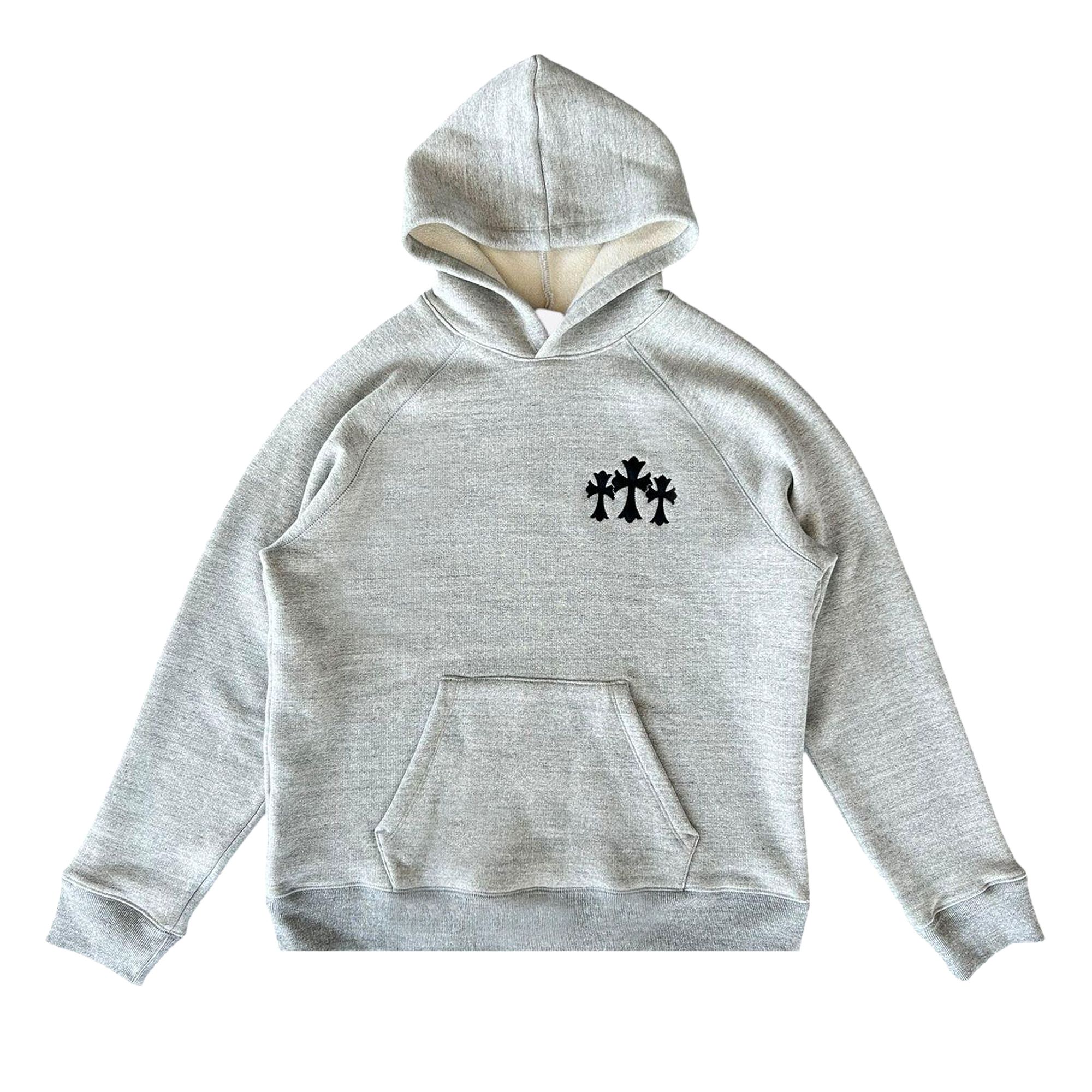 Chrome Hearts Triple Cross Hoodie - Grey | Editorialist