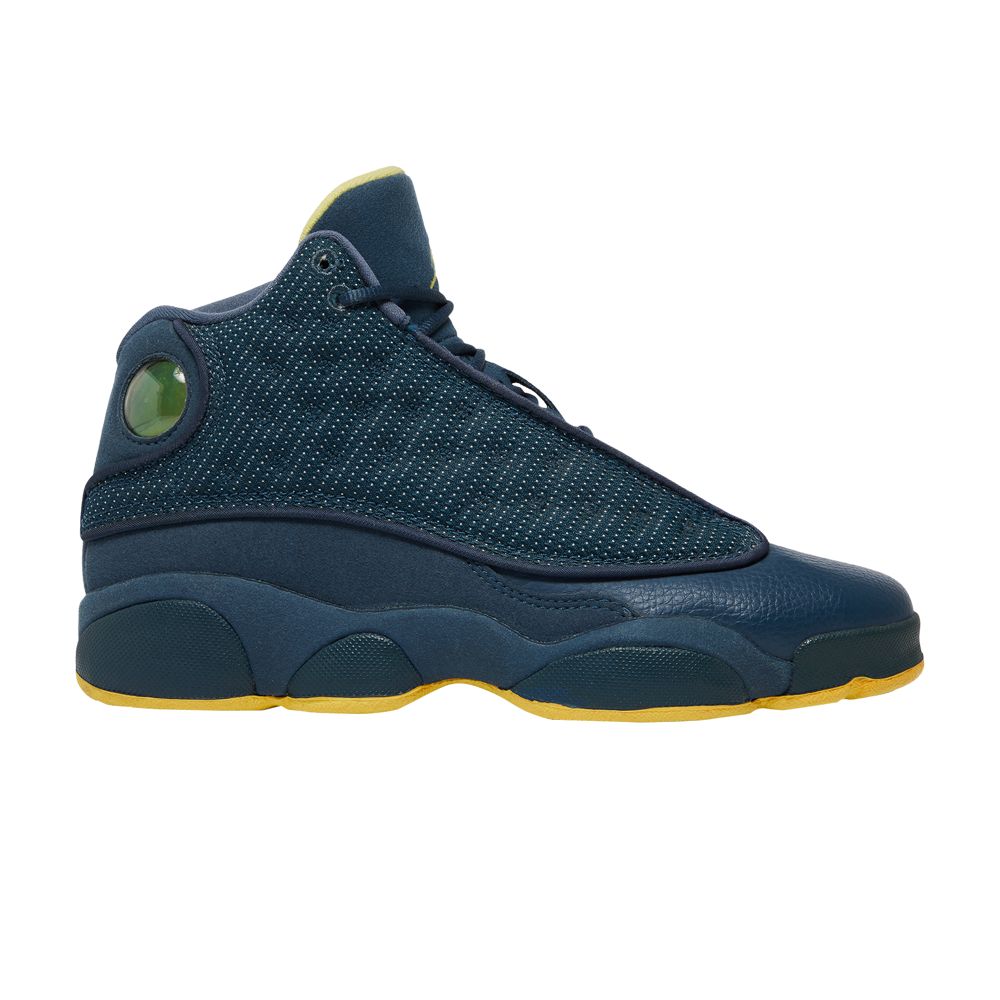 jordan 13 navy blue and yellow