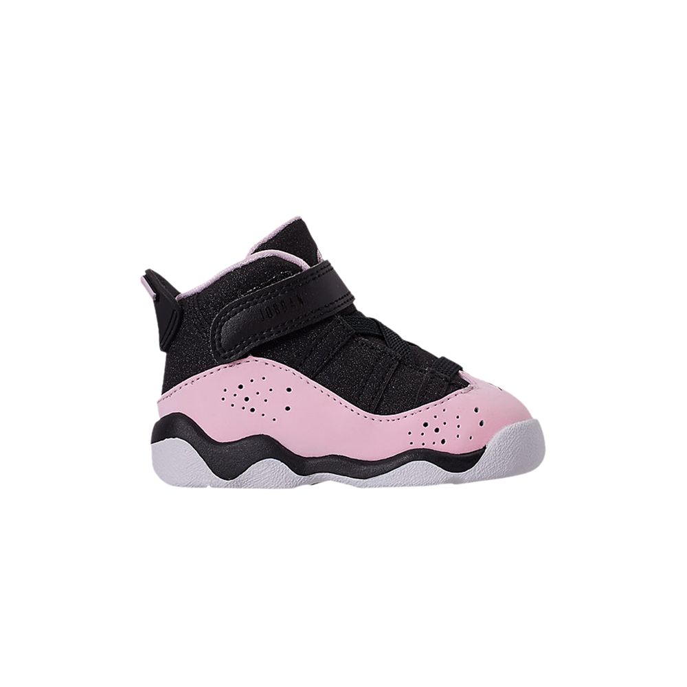 jordan 6 rings black white pink