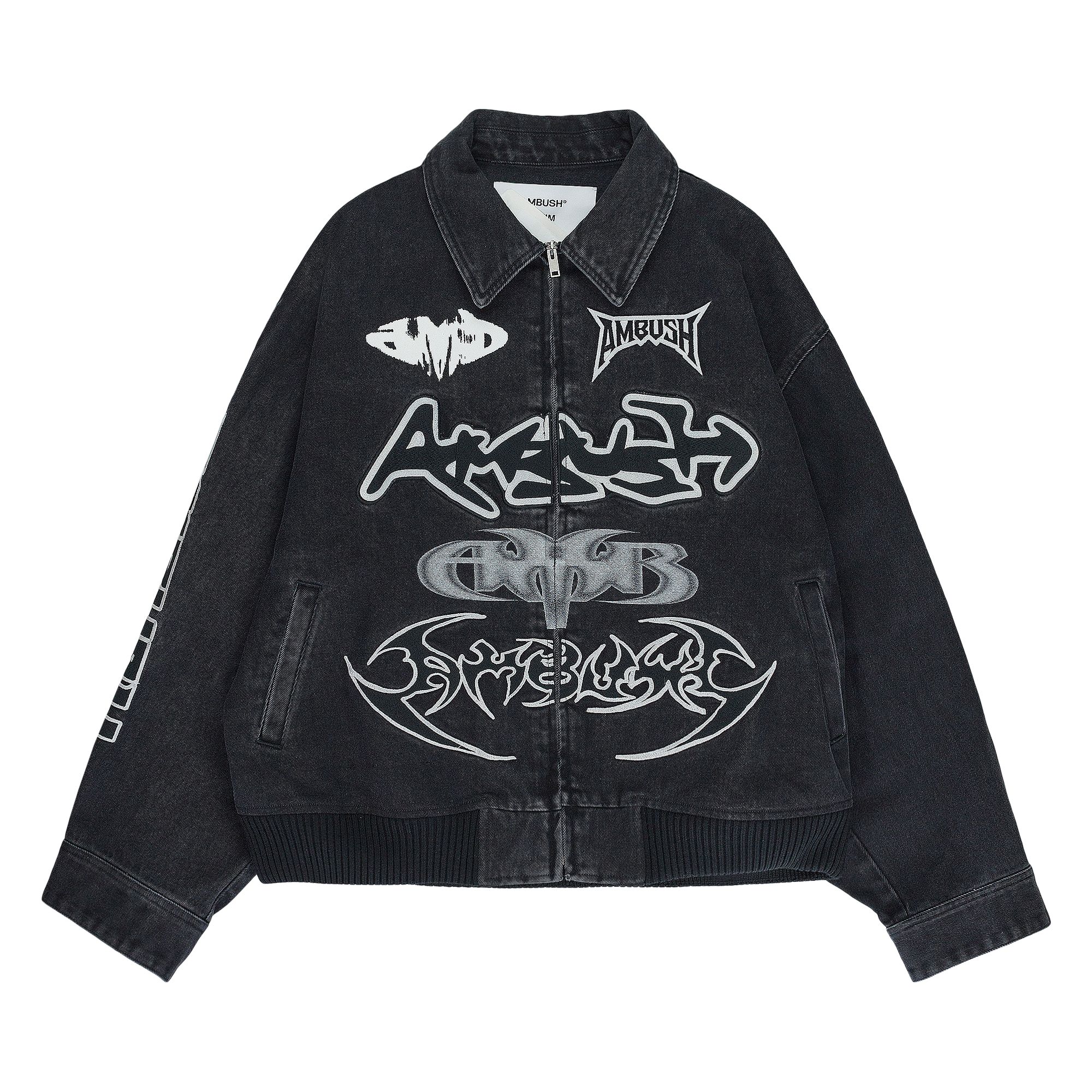 Ambush Patch Denim Bomber Jacket - Black | Editorialist