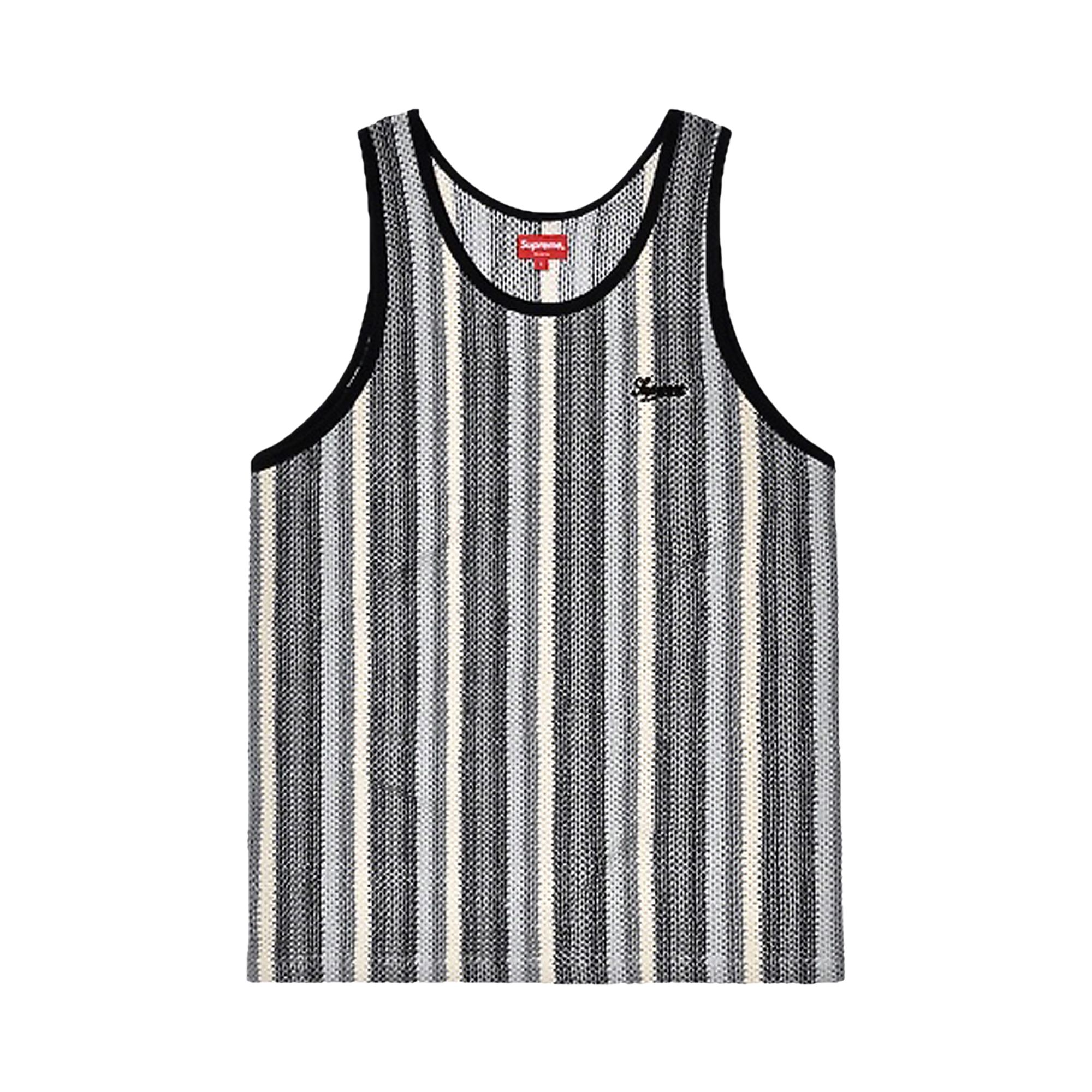 Supreme Knit Stripe Tank Top - Black | Editorialist