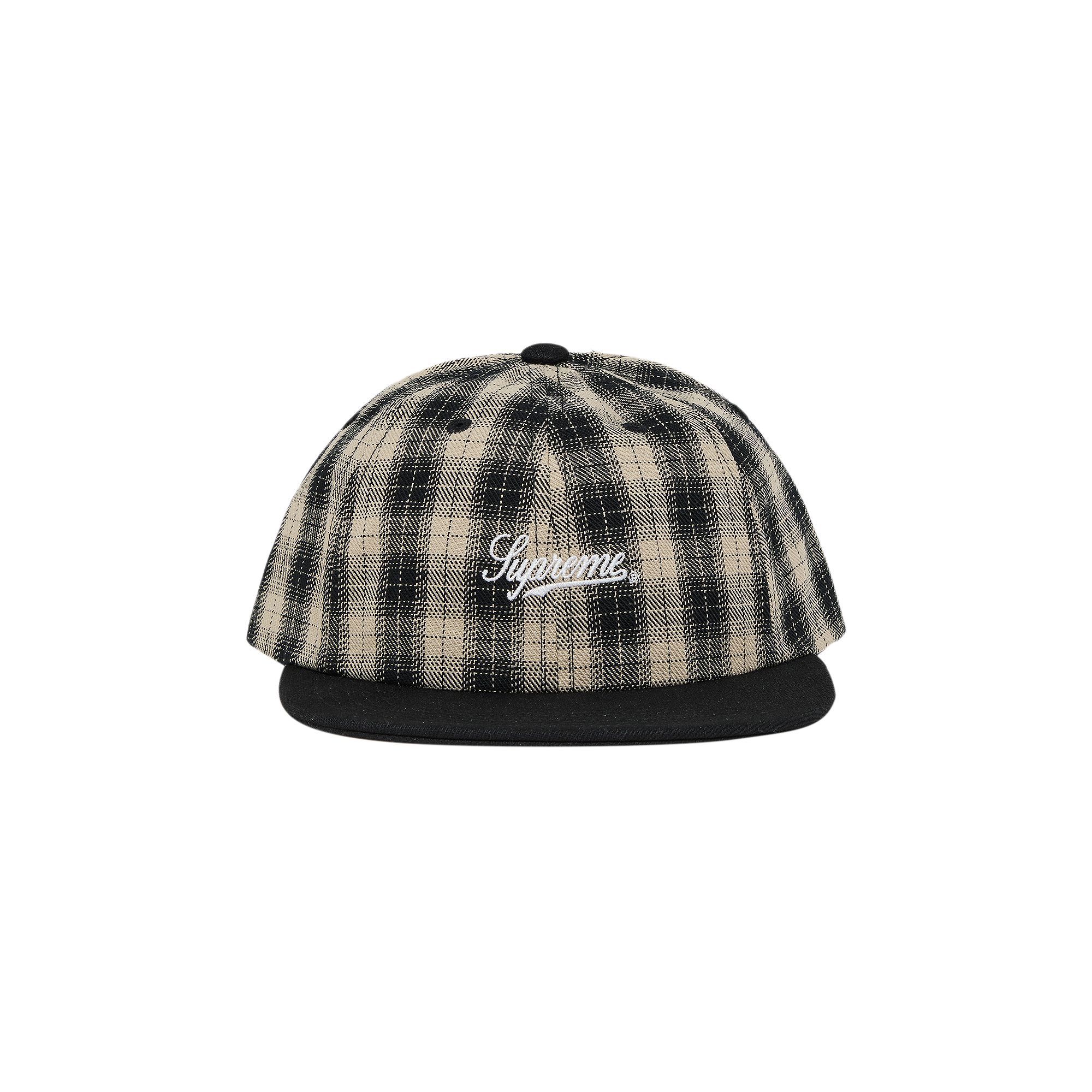 Supreme Script Logo 6-Panel Cap - Black | Editorialist