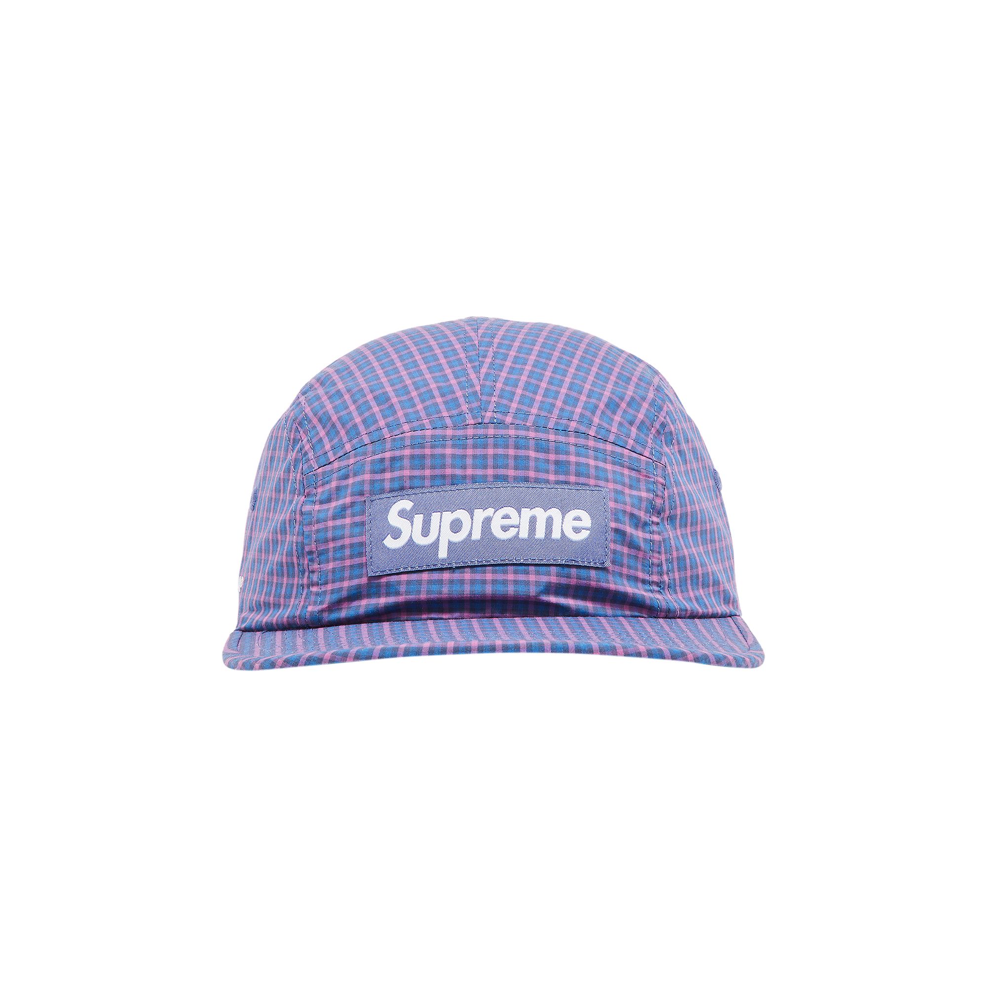 Supreme X Cordura Plaid Camp Cap - Blue | Editorialist