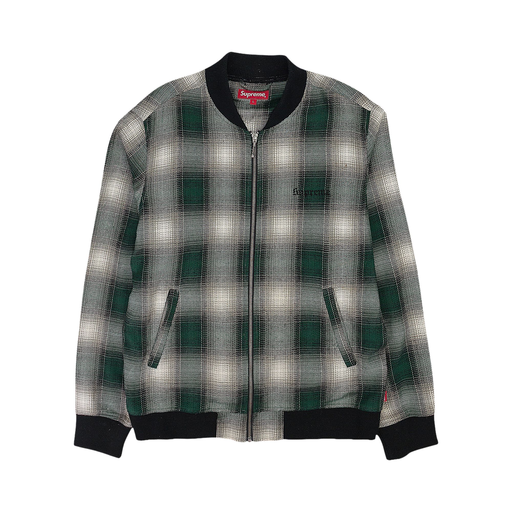 Supreme Shadow Plaid Bomber - Green | Editorialist