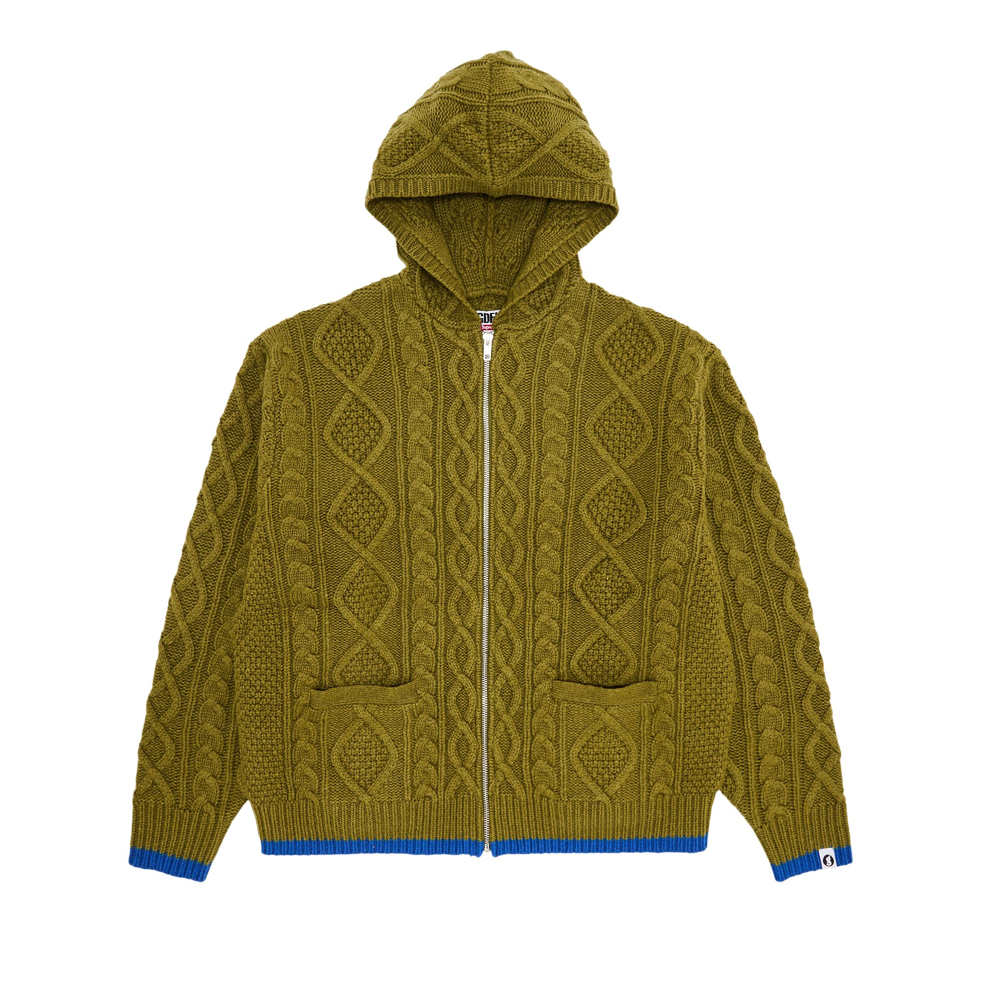 Supreme X Goodenough Zip Up Hooded Sweater - Green