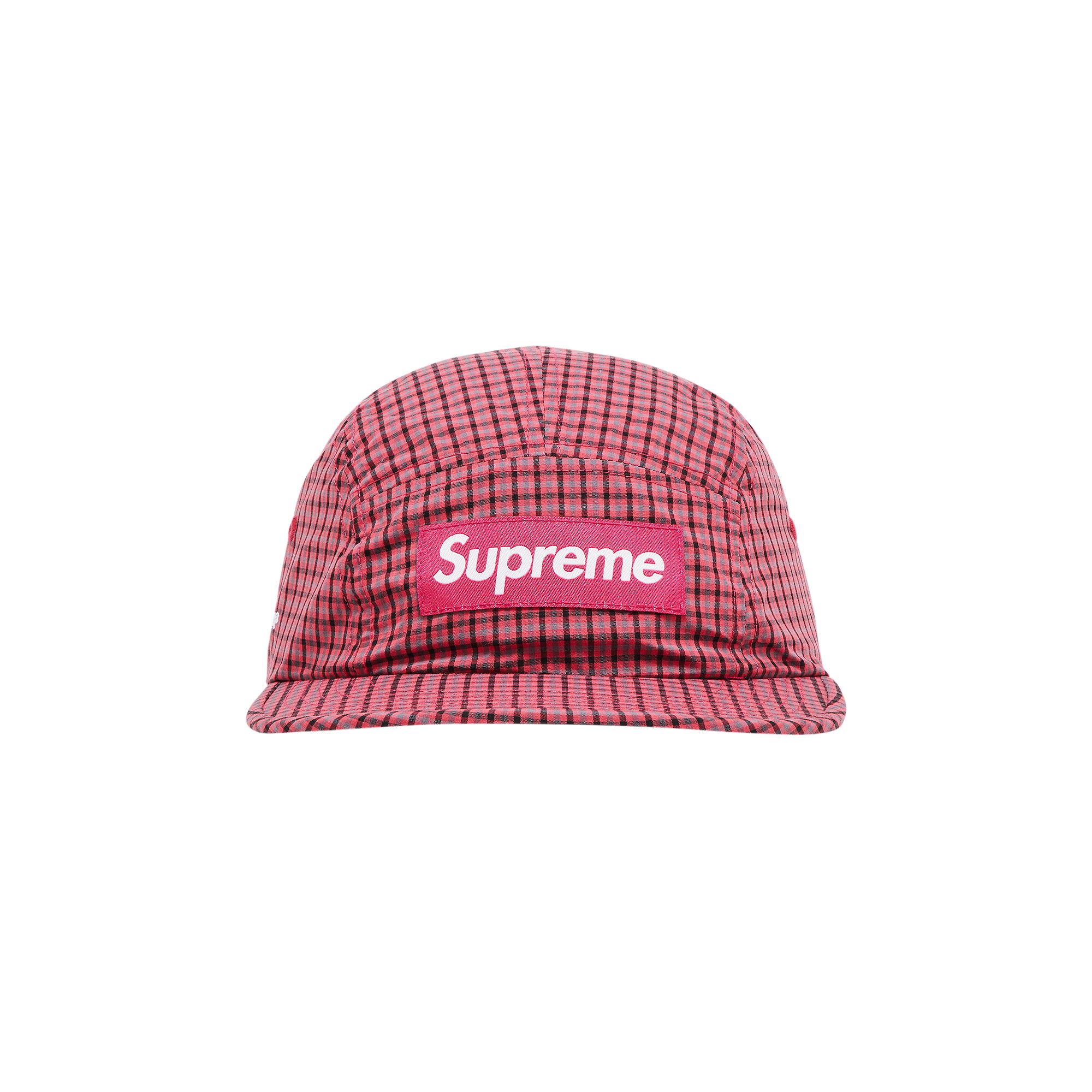 Supreme X Cordura Plaid Camp Cap - Red | Editorialist