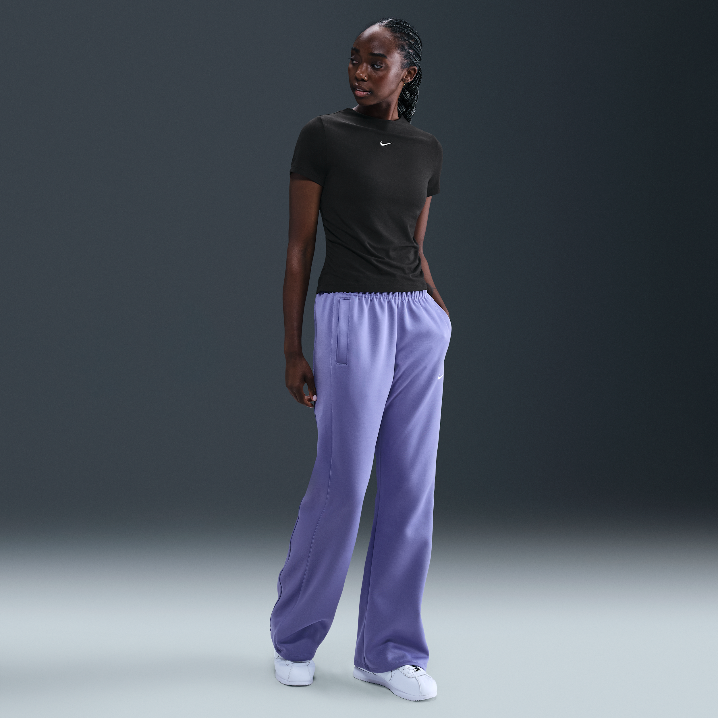 NIKE Sportswear Chill Knit Tight Short-Sleeve Mock-Neck Top