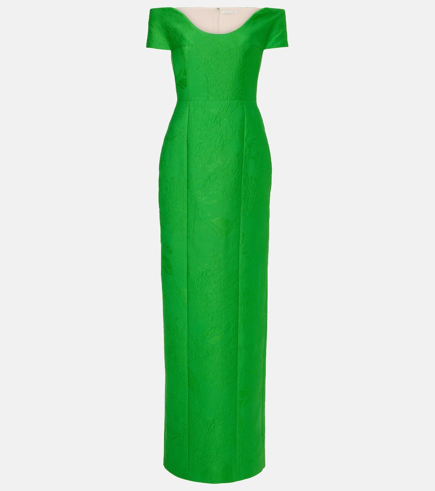 Emilia Wickstead Aislinn Jacquard Maxi Dress - Green - 50% Off |  Editorialist