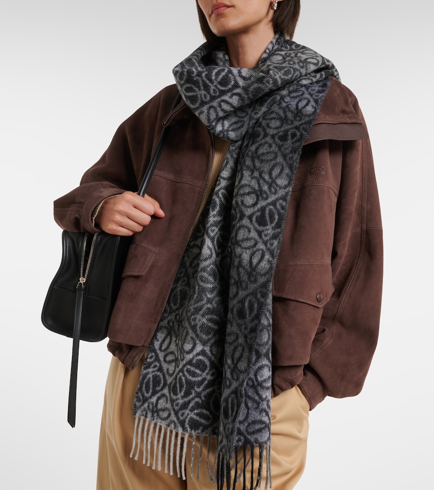 LOEWE anagram wool and cashmere scarf