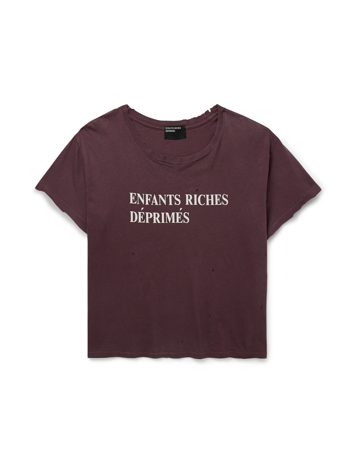 Enfants Riches DéPriméS Distressed Logo-Print Garment-Dyed Cotton