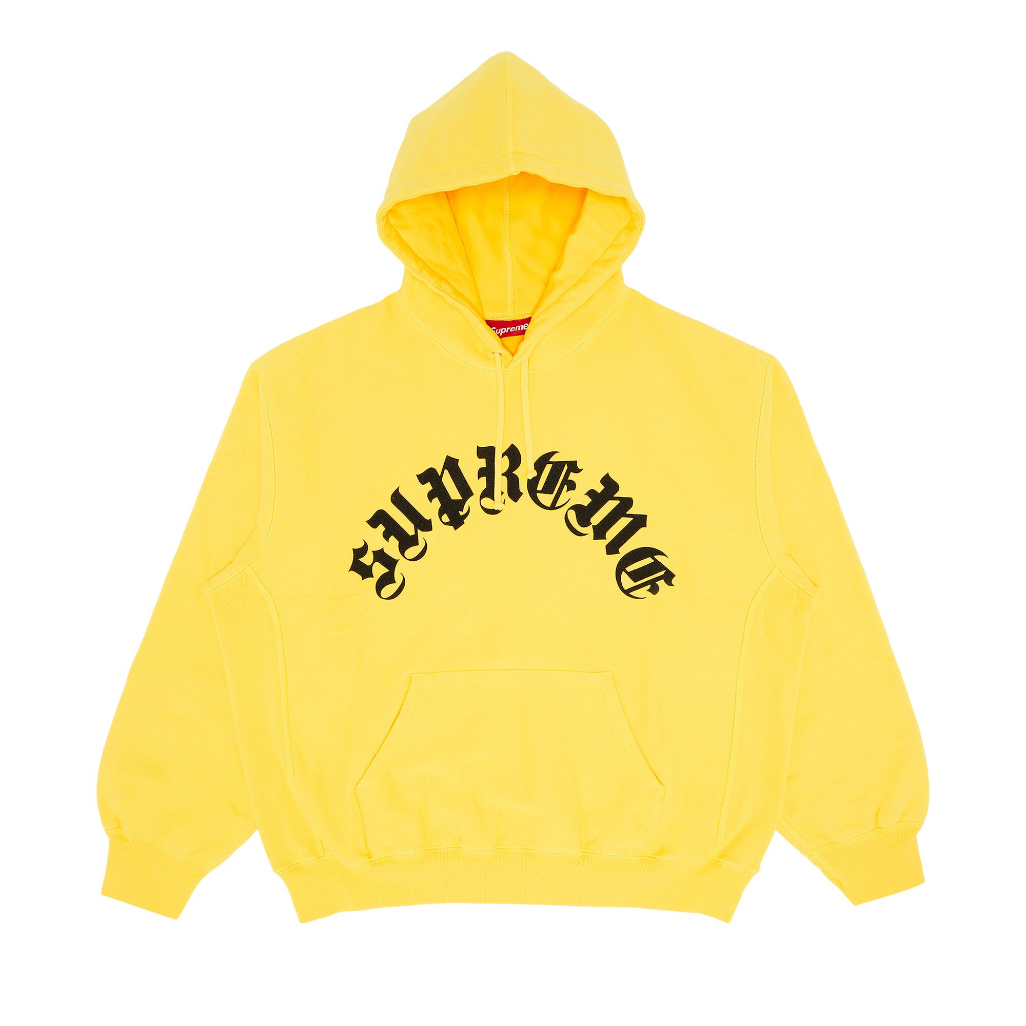 Supreme Printed Arc Hooded Sweatshirt - Yellow | Editorialist