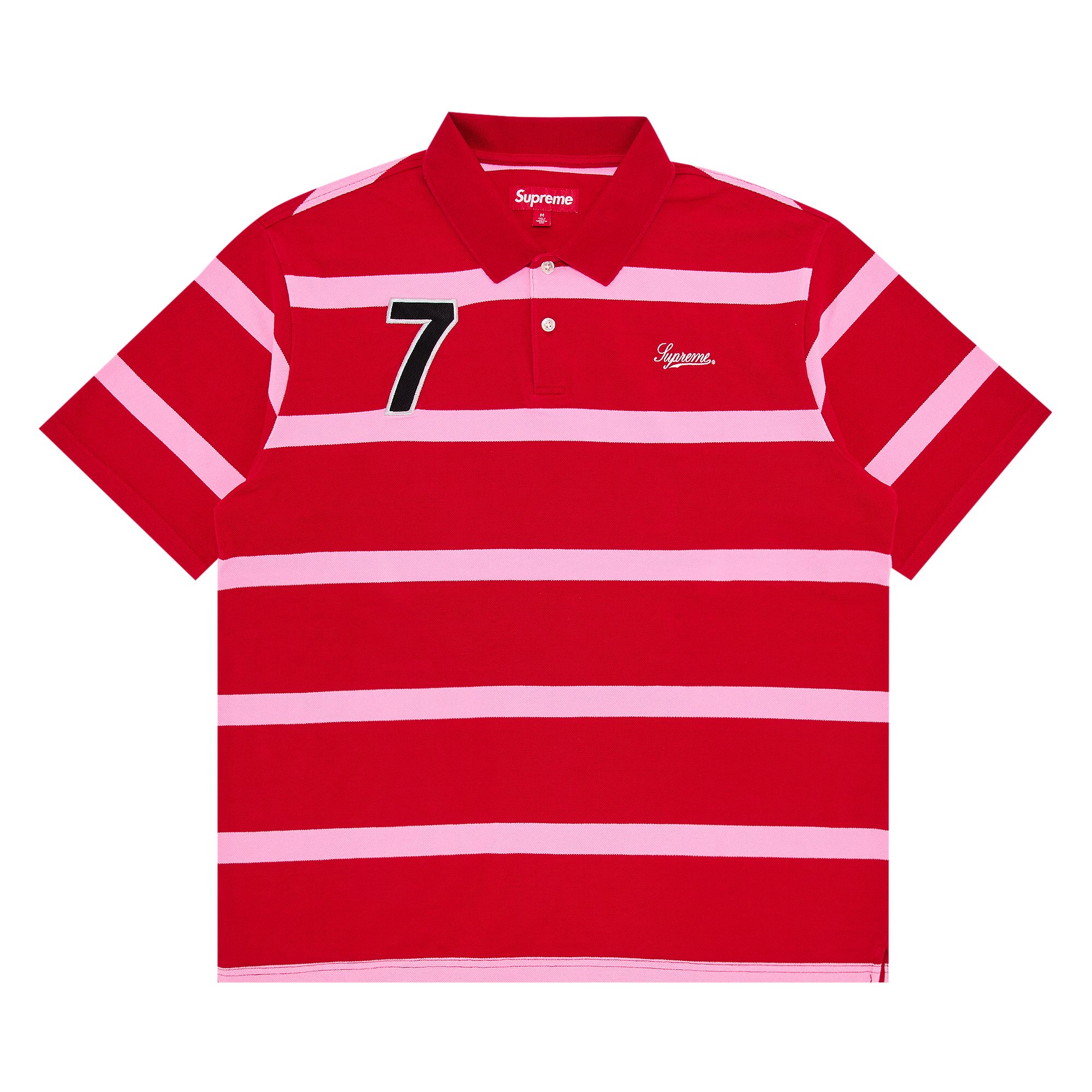 トップス Supreme Cursive Polo \"Navy Stripe\" Supreme Cursive Polo Navy Stripe