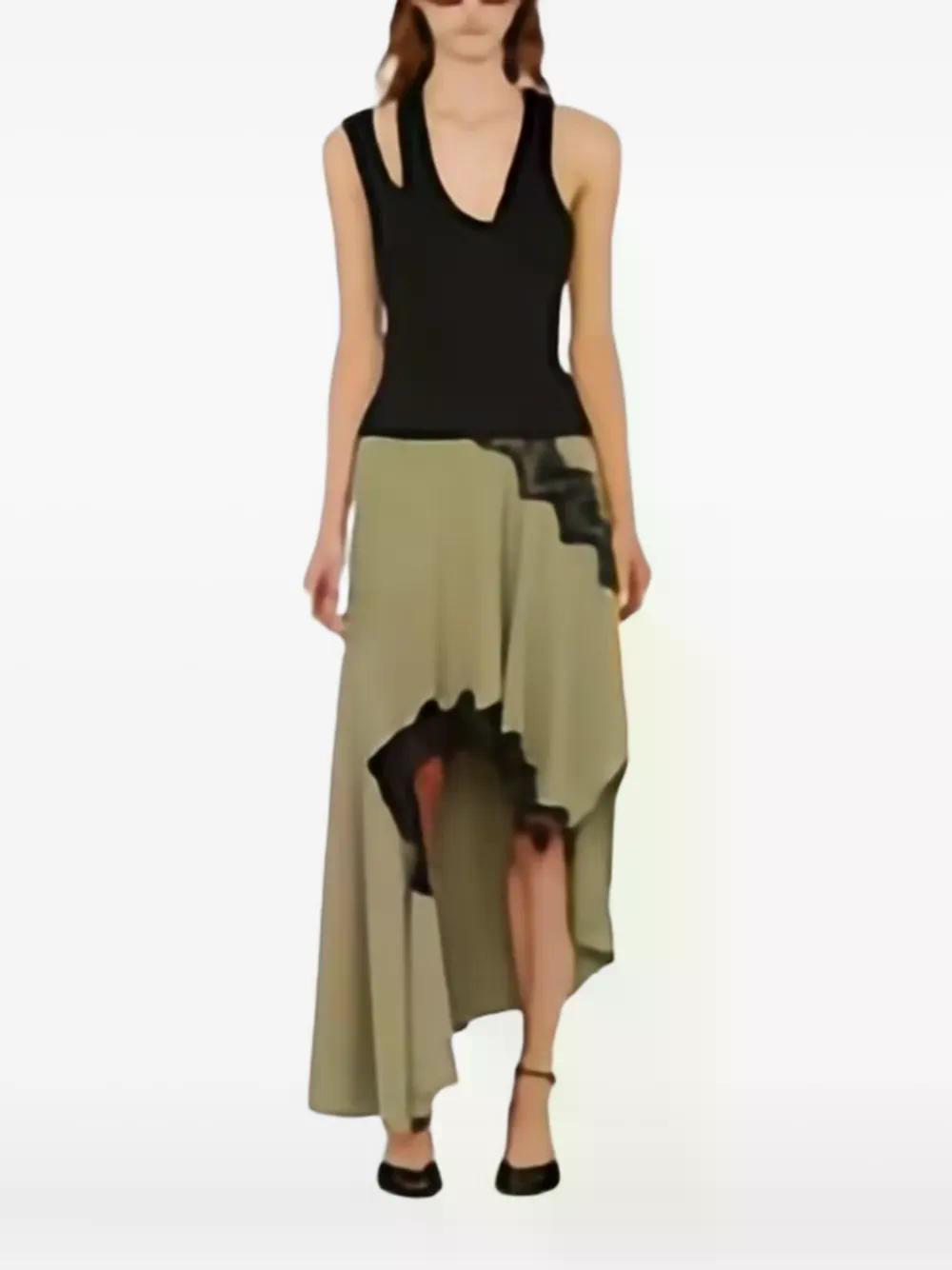 CHRISTOPHER ESBER One-Shoulder Ribbed Knit Top