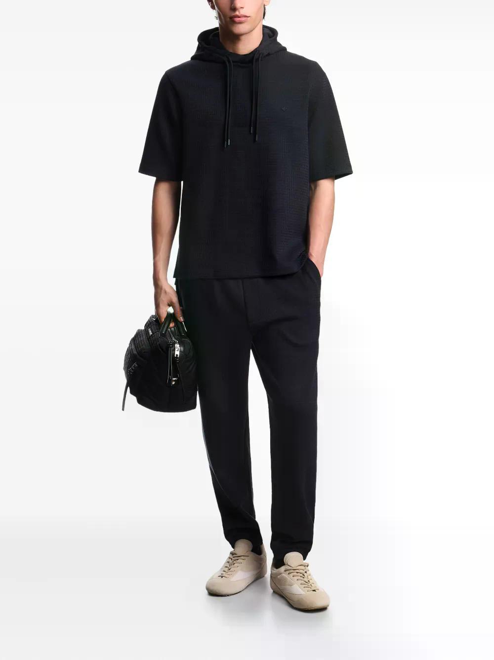 EMPORIO ARMANI Textured Drawstring Trousers
