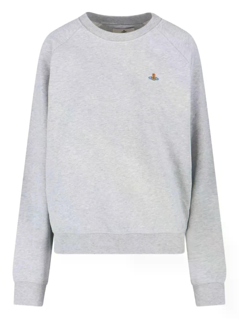 Cashmere Sweater Crew Neck Vivienne Westwood Grey Sweatshirt
