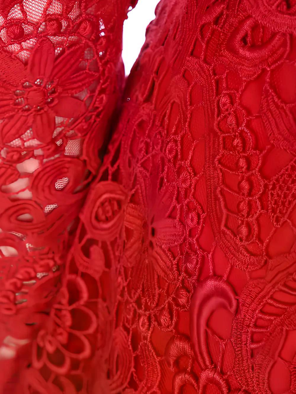 knee length dresses for ladies Vintage Valentino Floral Lace Gown – Recess main image 0