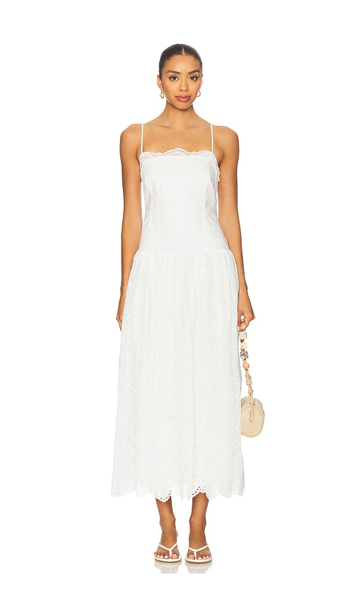 Tularosa Finley Crochet Midi Dress In Ivory - 6% Off | Editorialist
