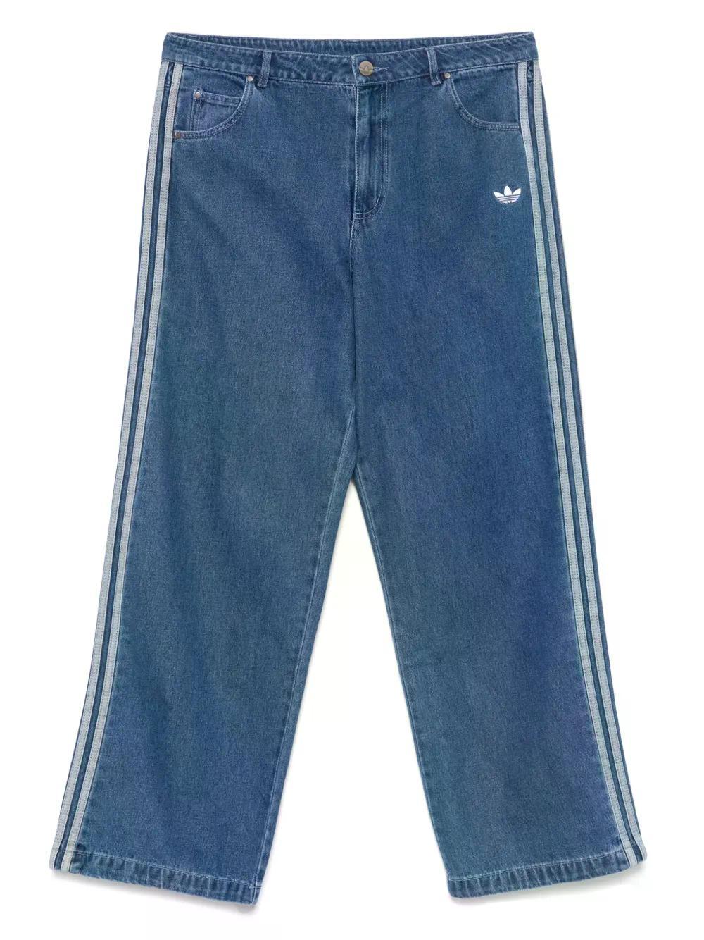 Adidas Adileunium Season 3 Zip Washed Denim Pants - Light