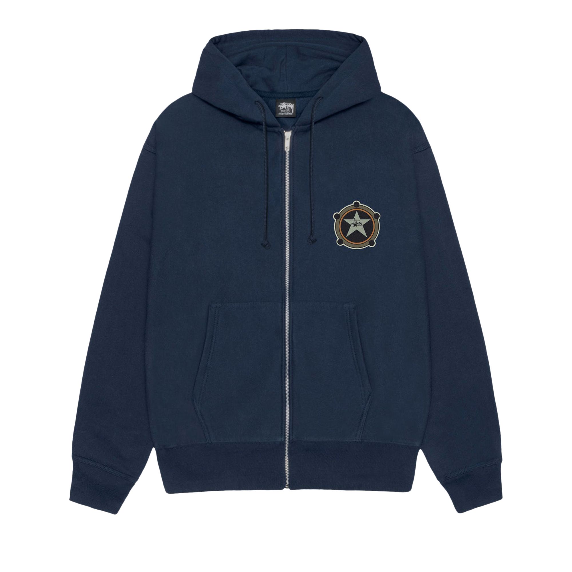 StüSsy Stu Appliqué Hoodie - Blue | Editorialist