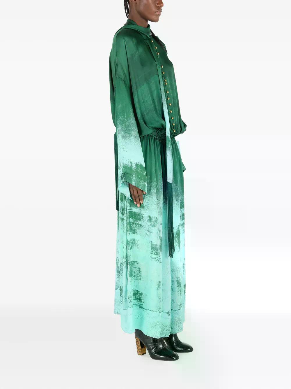ROBERTO CAVALLI Silk Button-Up Dress