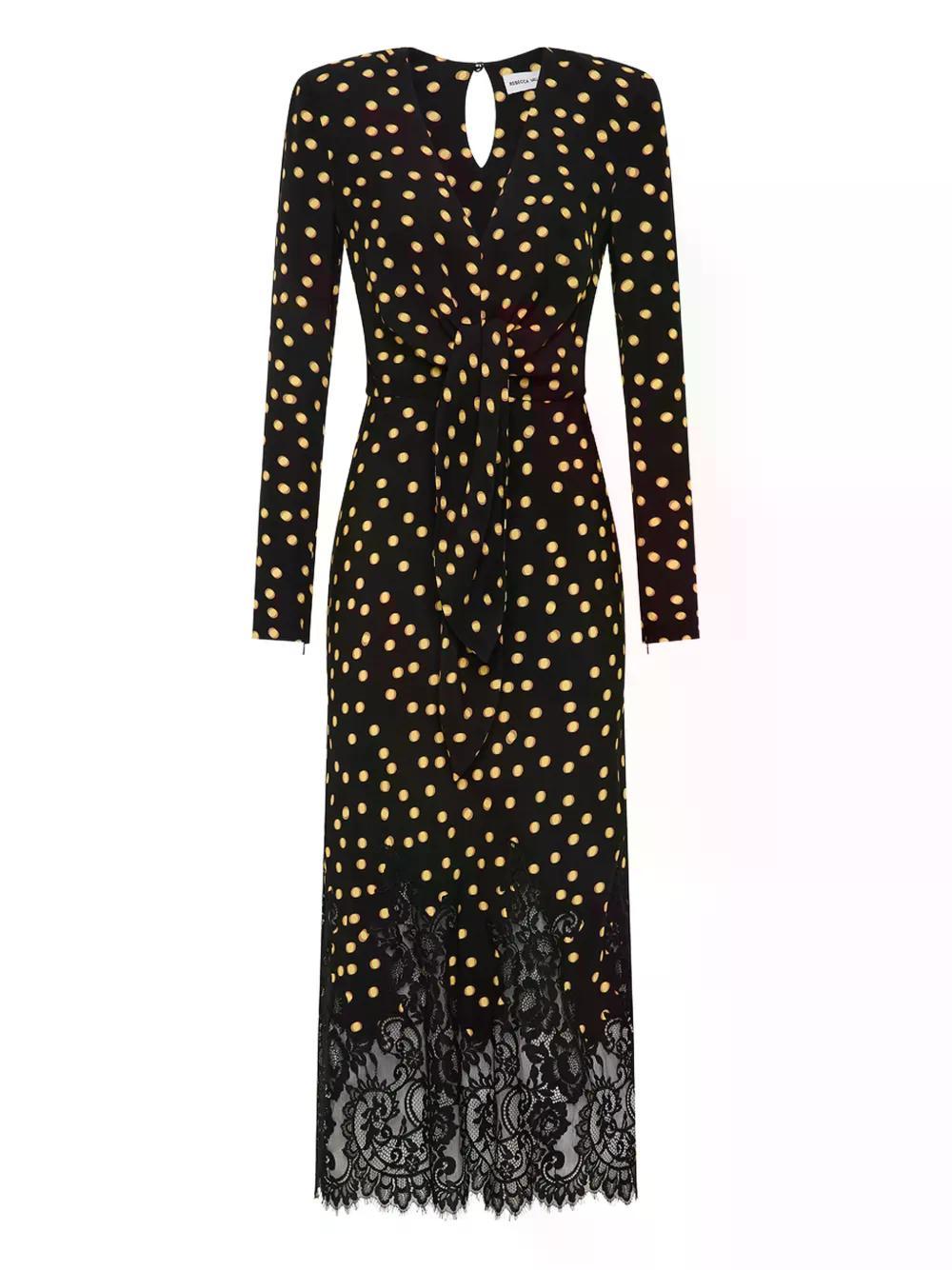 black and gold polka dot dress Black/Beige / 4 main image 0