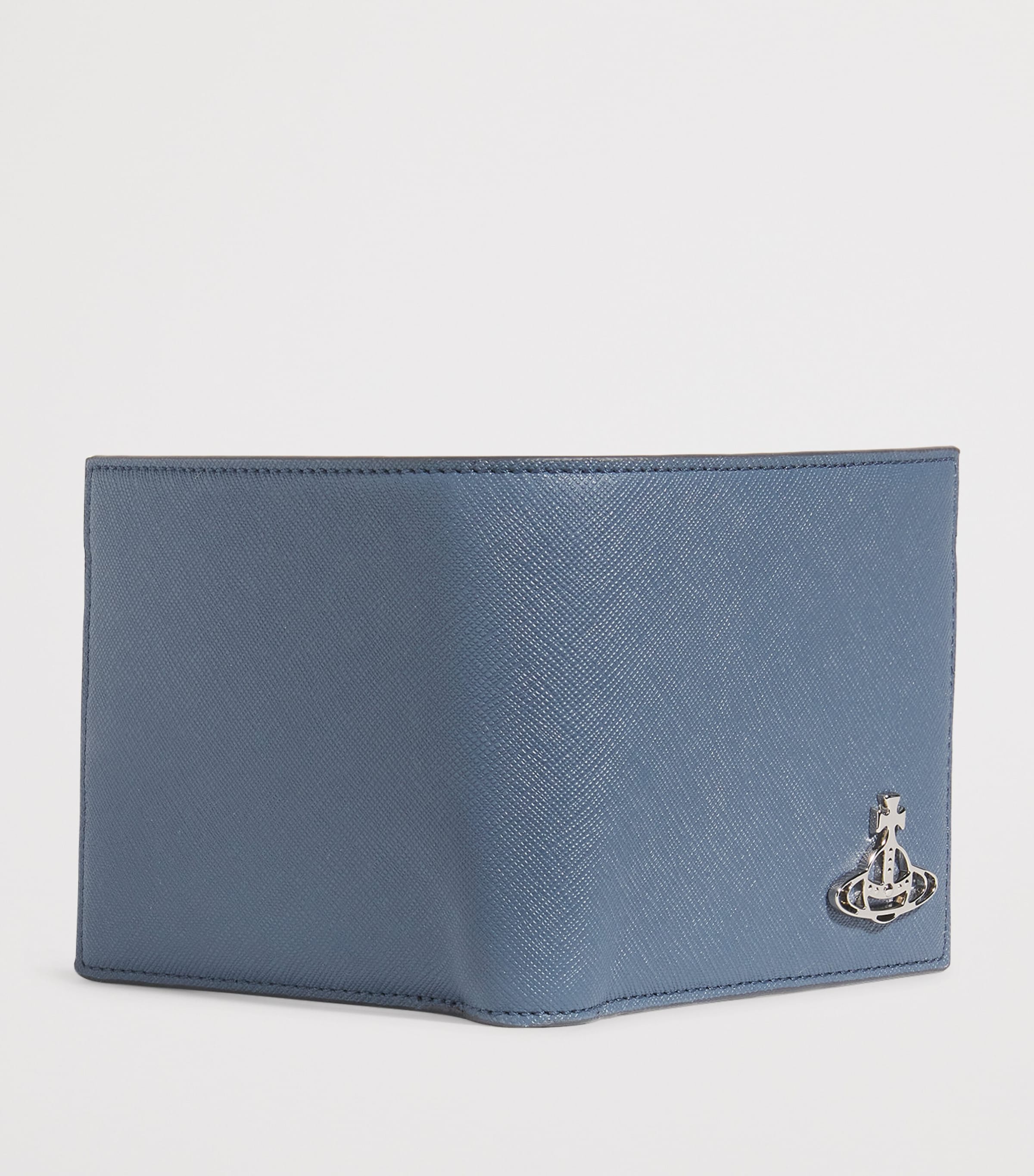 Vivienne Westwood Saffiano Leather Bifold Wallet In Blue - 22% Off 