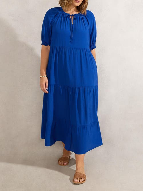 LIVE UNLIMITED Tiered V-Neck Midaxi Dress