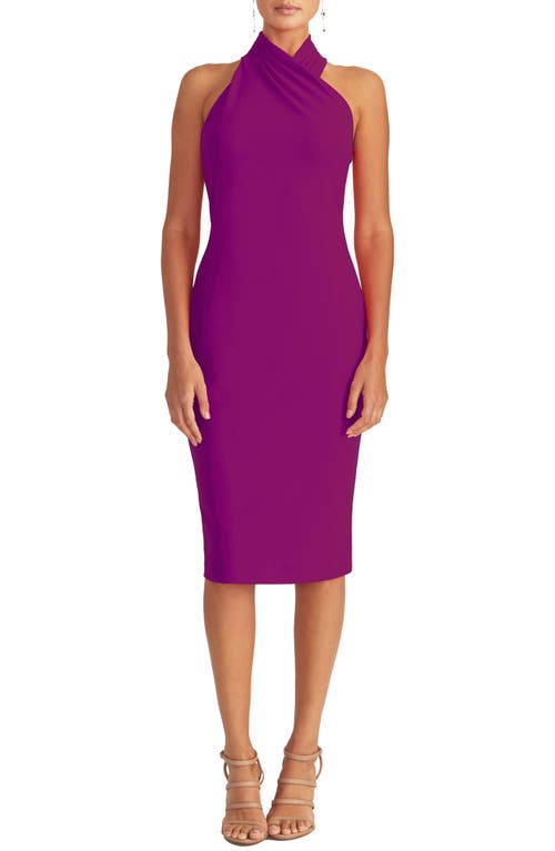 RACHEL RACHEL ROY Harland Crossover Halter Midi Dress