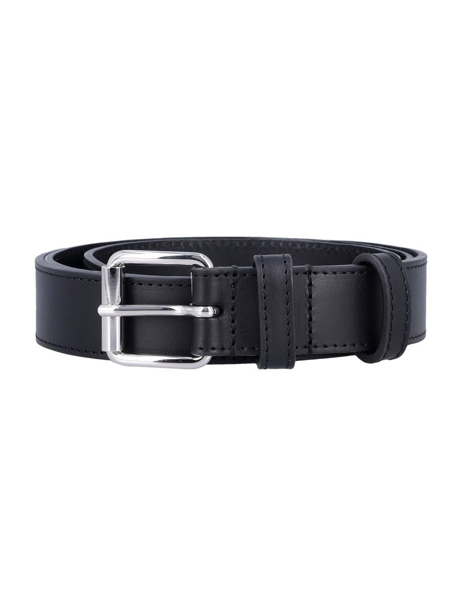 Comme Des GarçOns Leather Buckle Belt In Black - 29% Off