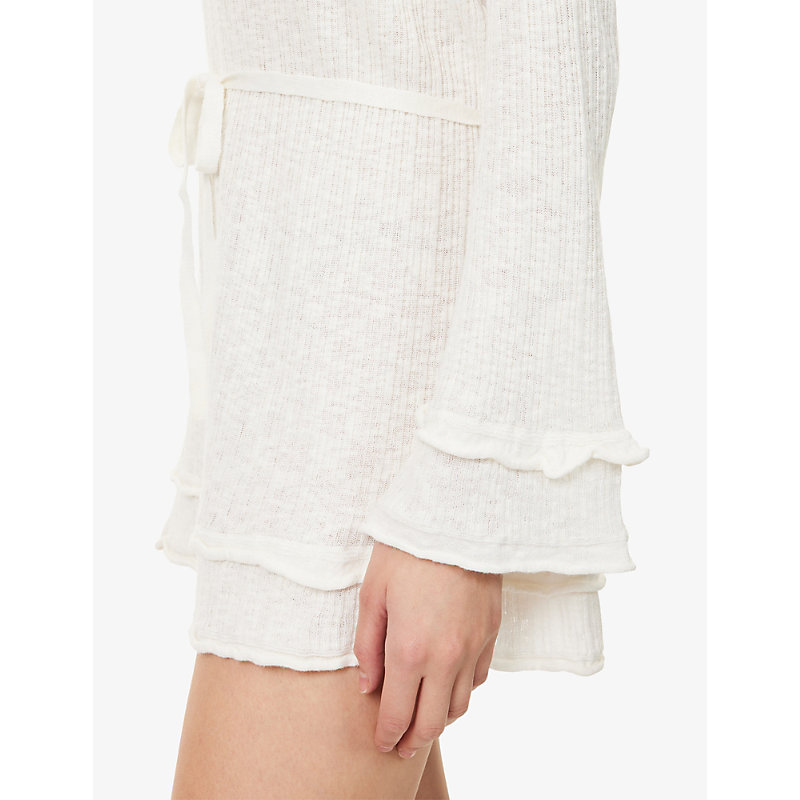 Dissh Max Semi-Sheer Knitted Mini Dress - Ivory | Editorialist